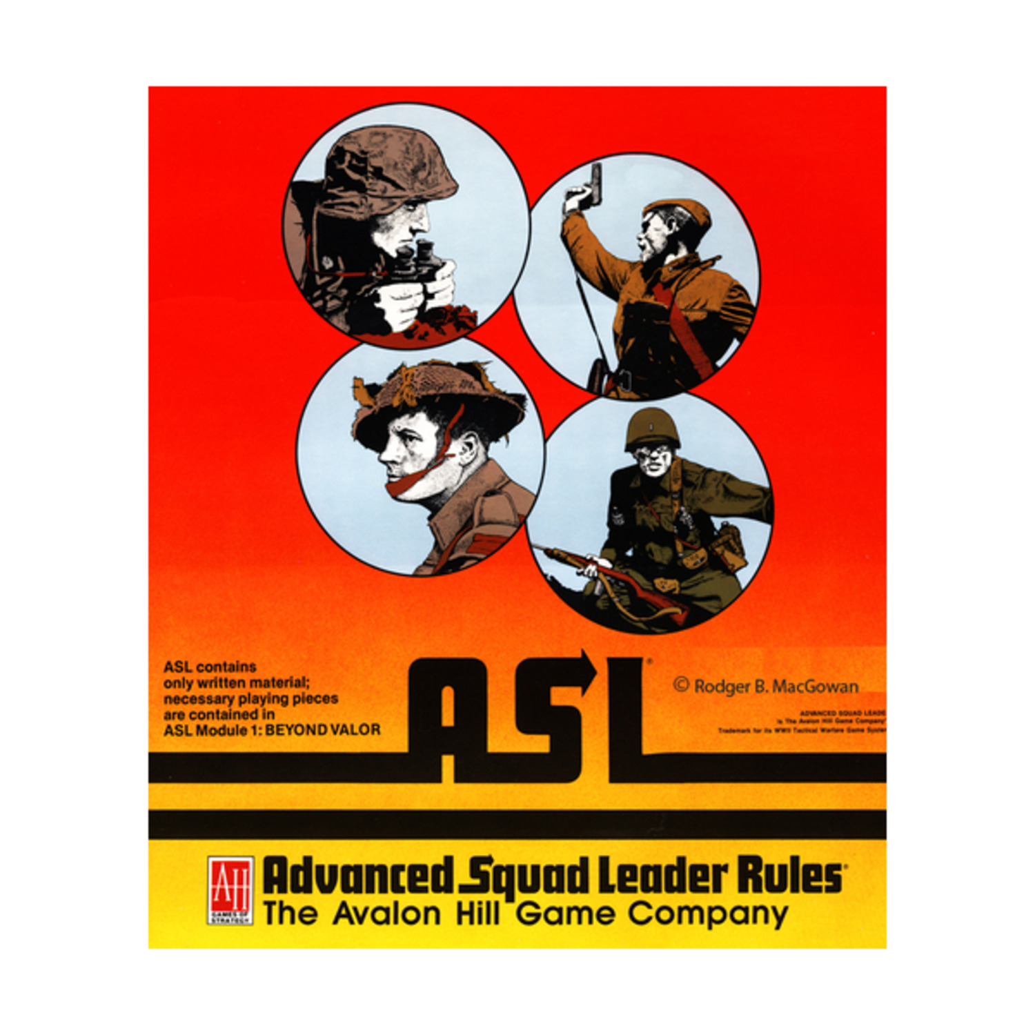 Avalon Hill Squad Leader ASL Rule Book (1st Ed) Box VG 45708008705 | eBay
