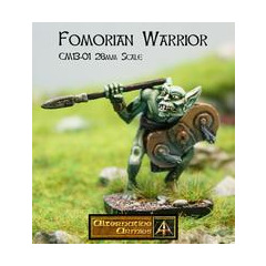 Fomorian Warrior - Spear and Shield - Mini 28mm - Noble Knight Games