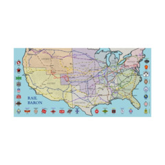 Rail Baron Replacement Map - Wargame - Camelot Games (USA) - Noble ...