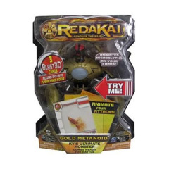 Redakai Deluxe Figure - Gold Metanoid w/Blast3D Cards - Redakai - Spin ...