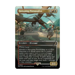 Swooping Pteranodon (Borderless) (Emblem) (R) (Foil) - Universes Beyond: Jurassic World ...