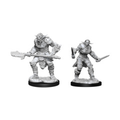 Bugbear Barbarian & Bugbear Rogue - D&D Mini 28mm - Noble Knight Games